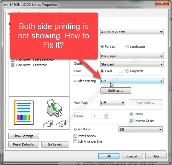  Solved How To Fix If Both Sides Printing Option Is Not Showing 2